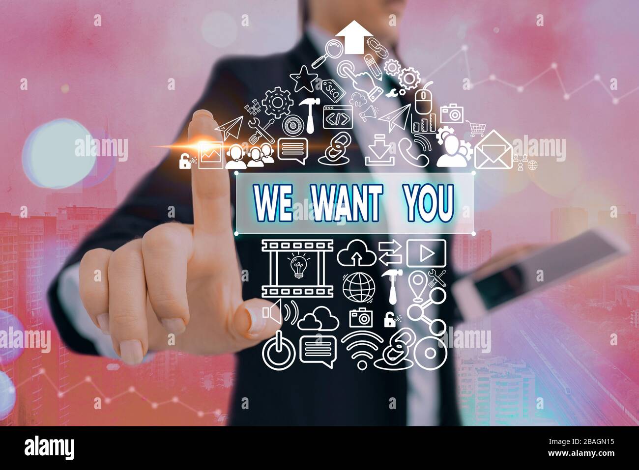 Conceptual hand writing showing We Want You. Concept meaning having a ...