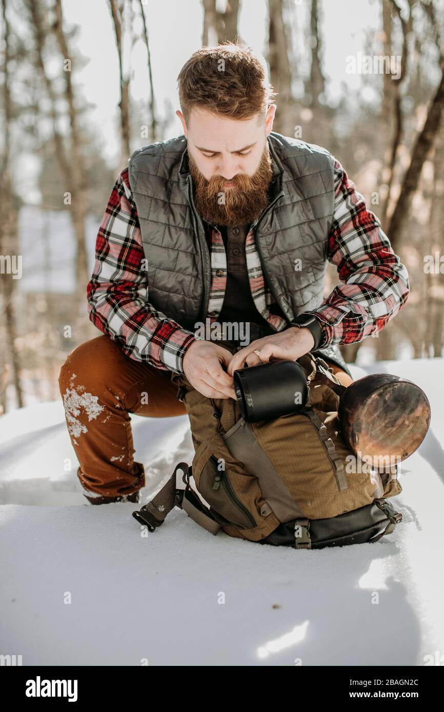 Wearing pack hi-res stock photography and images - Alamy