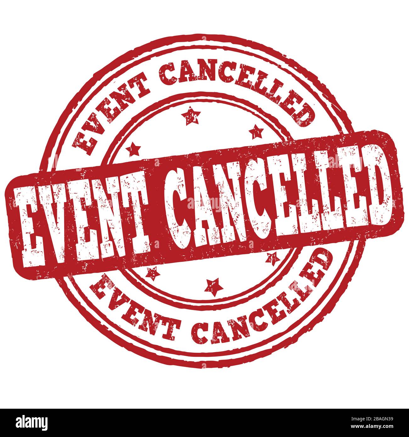 Event cancelled grunge rubber stamp on white background, vector illustration Stock Vector Image ...