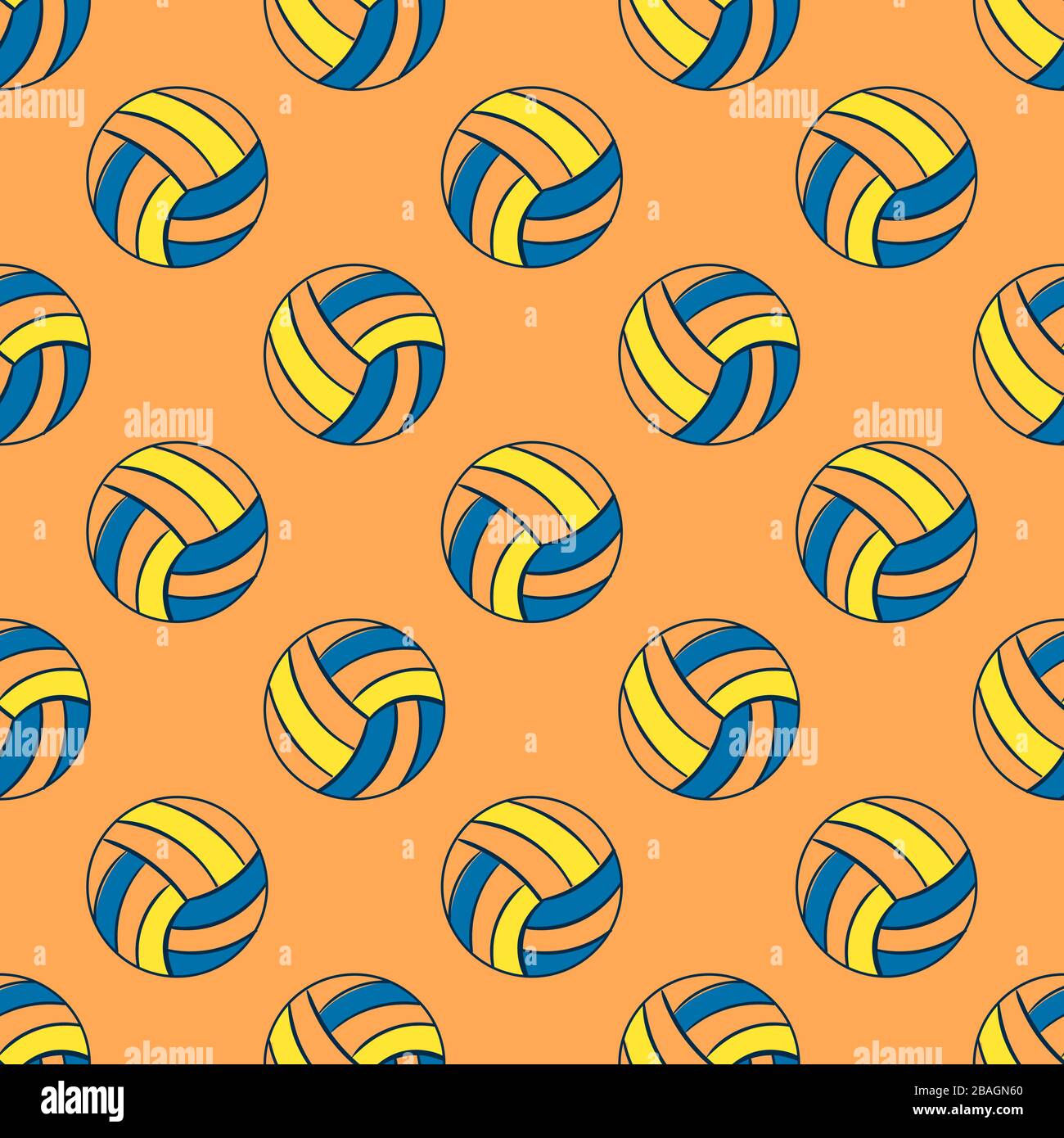 Volleyball pattern, illustration, vector on white background Stock ...