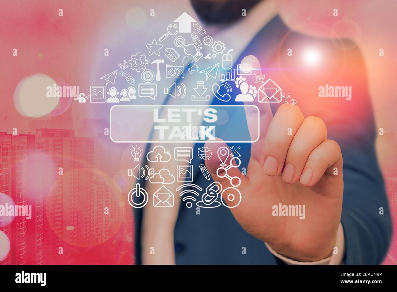Text sign showing Lets Is Talk. Business photo text suggesting in the ...