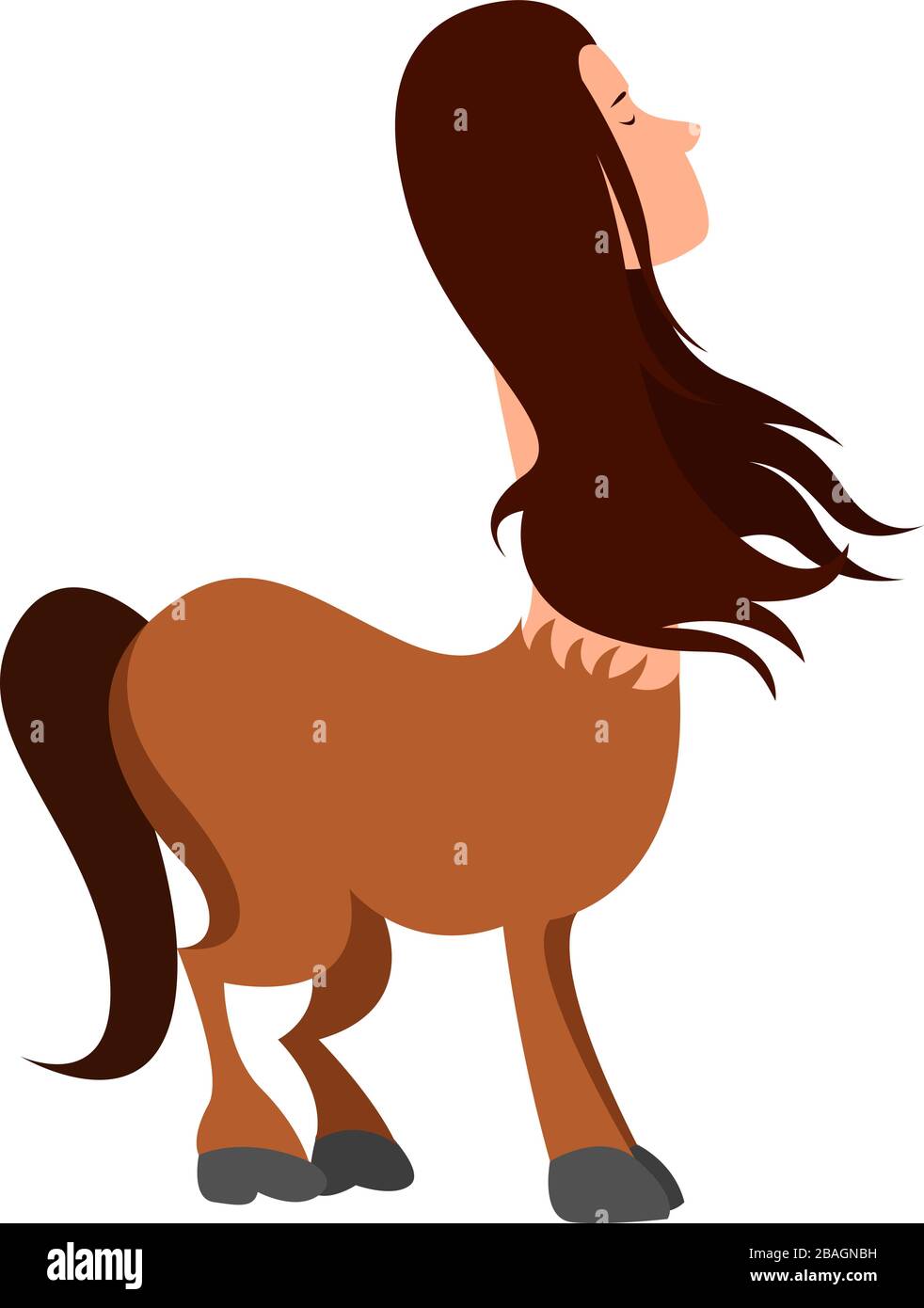 Female centaur, illustration, vector on white background Stock Vector ...