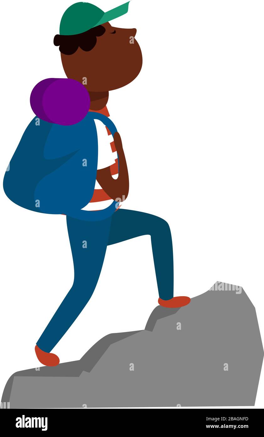 Standing top of hill Stock Vector Images - Alamy