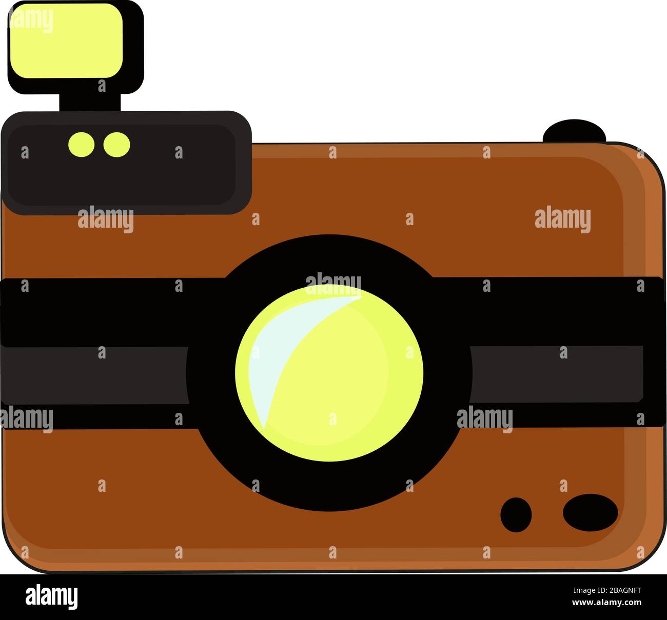 Retro camera, illustration, vector on white background Stock Vector ...