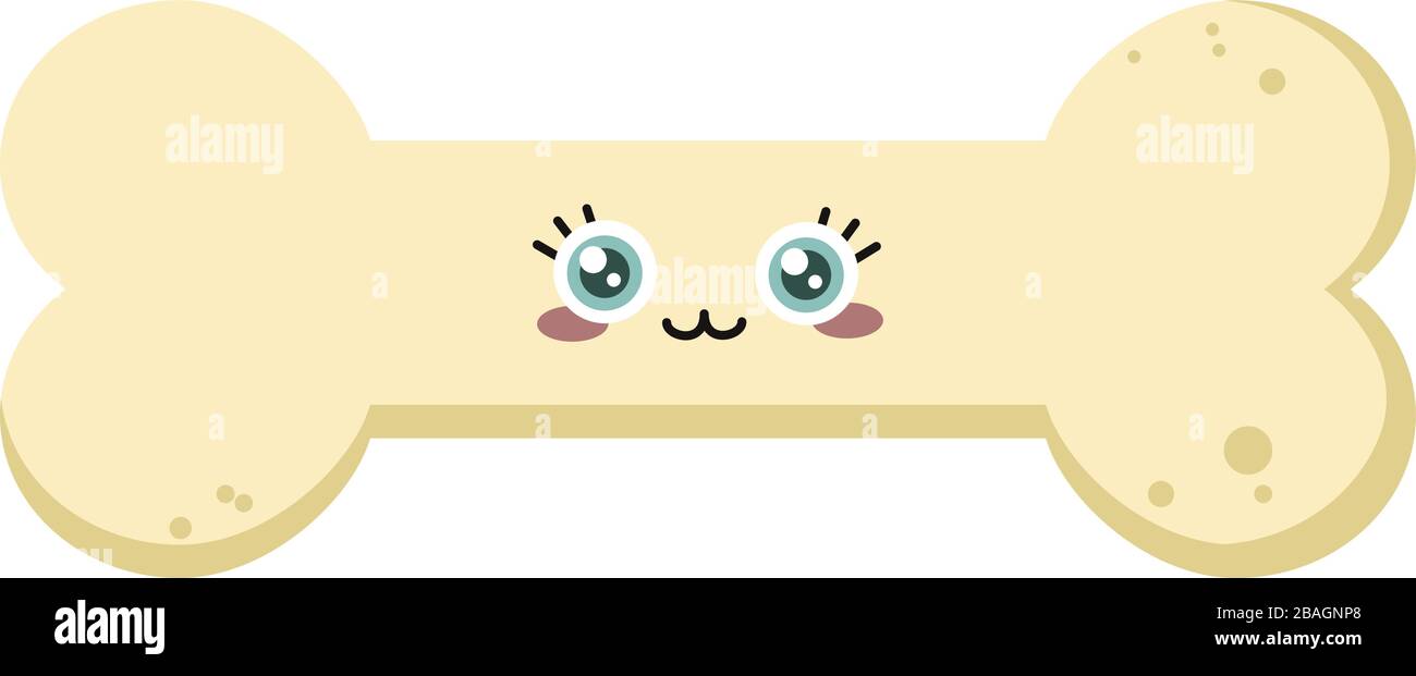 Cute bone, illustration, vector on white background Stock Vector Image ...