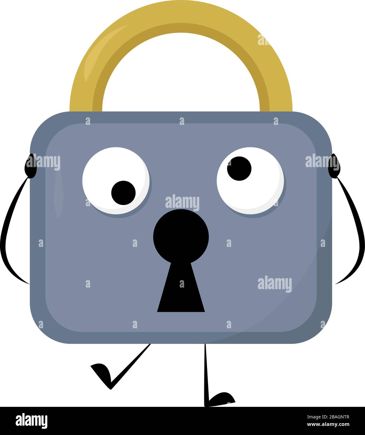 Crazy lock, illustration, vector on white background Stock Vector Image ...