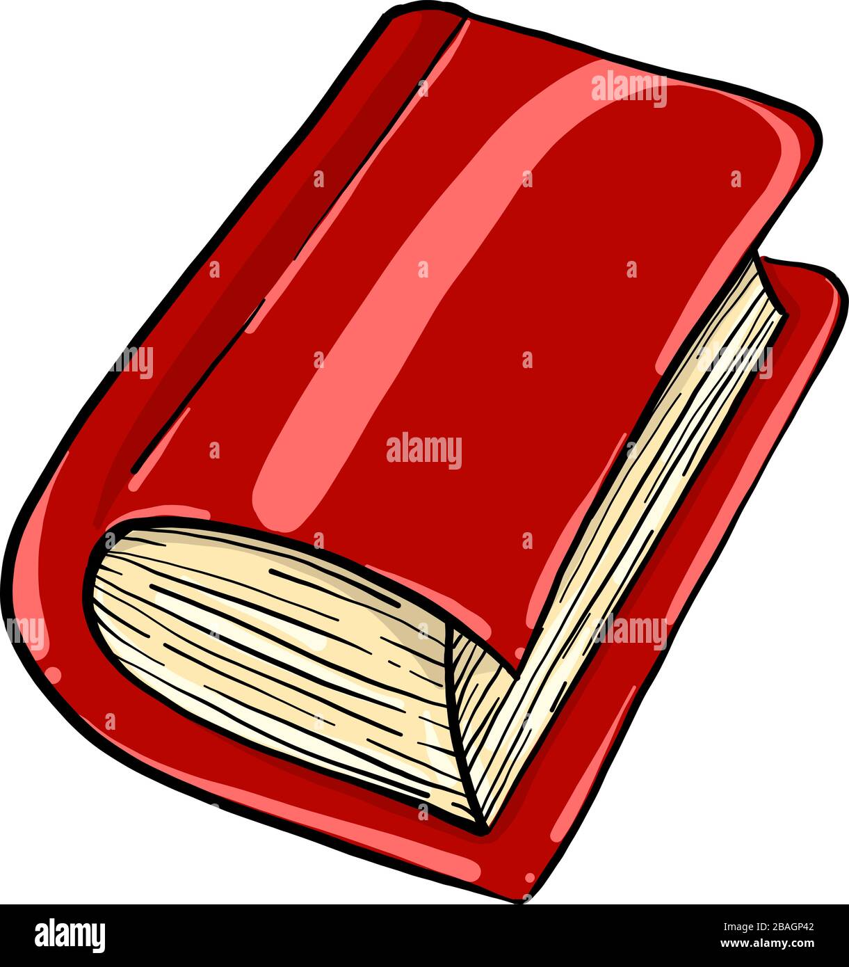Red book, illustration, vector on white background Stock Vector Image ...