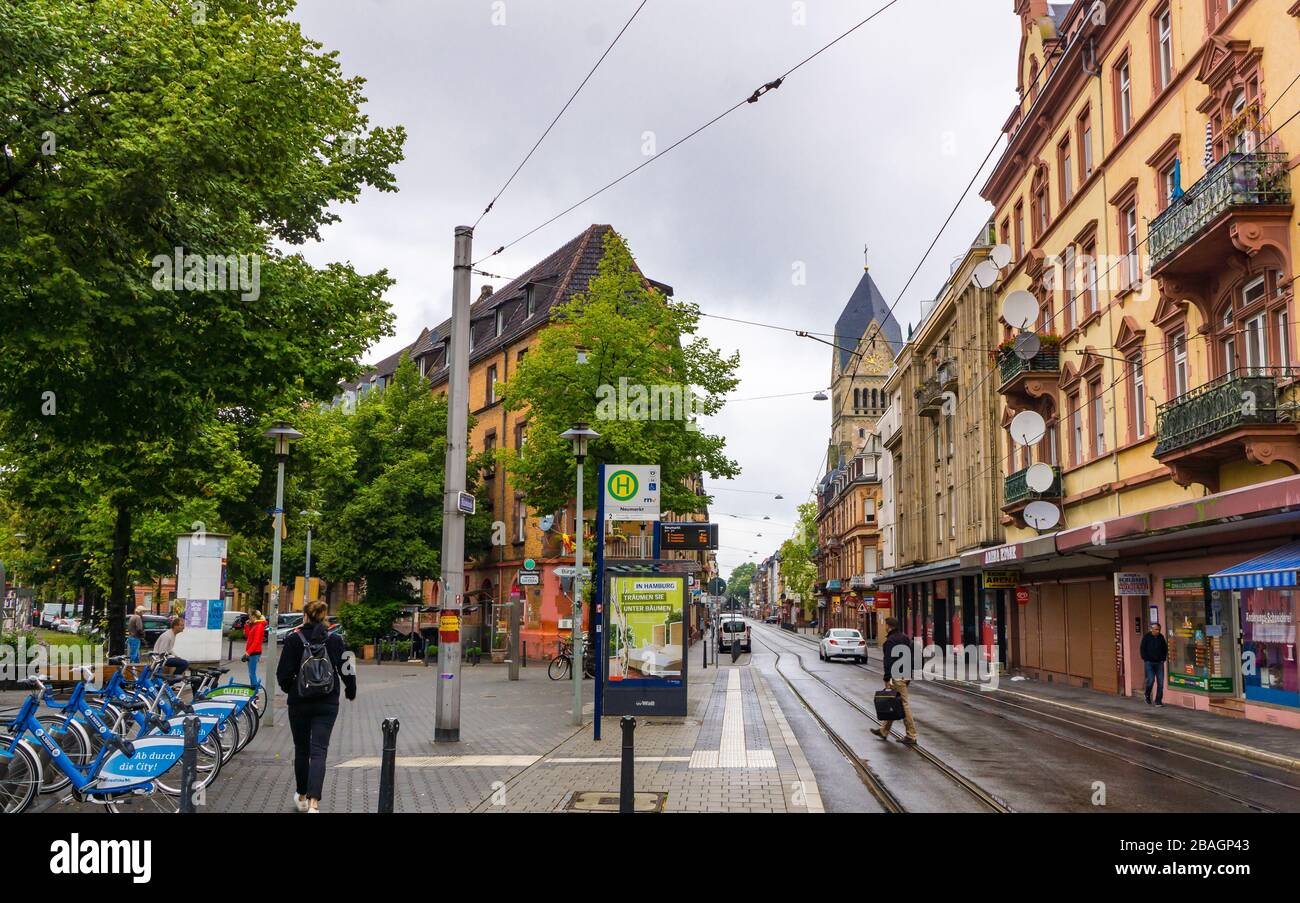 Street tram rails hi-res stock photography and images - Alamy