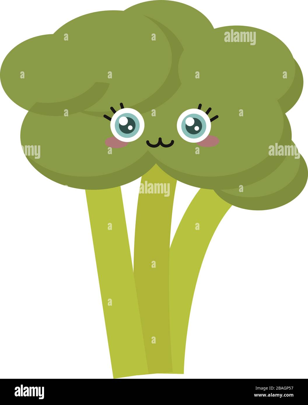 Cute broccoli, illustration, vector on white background Stock Vector ...