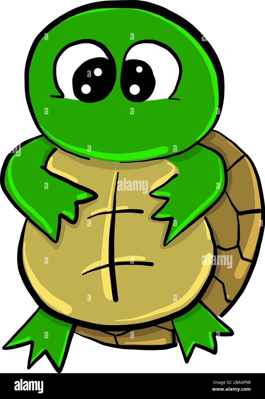 Cute turtle, illustration, vector on white background Stock Vector ...