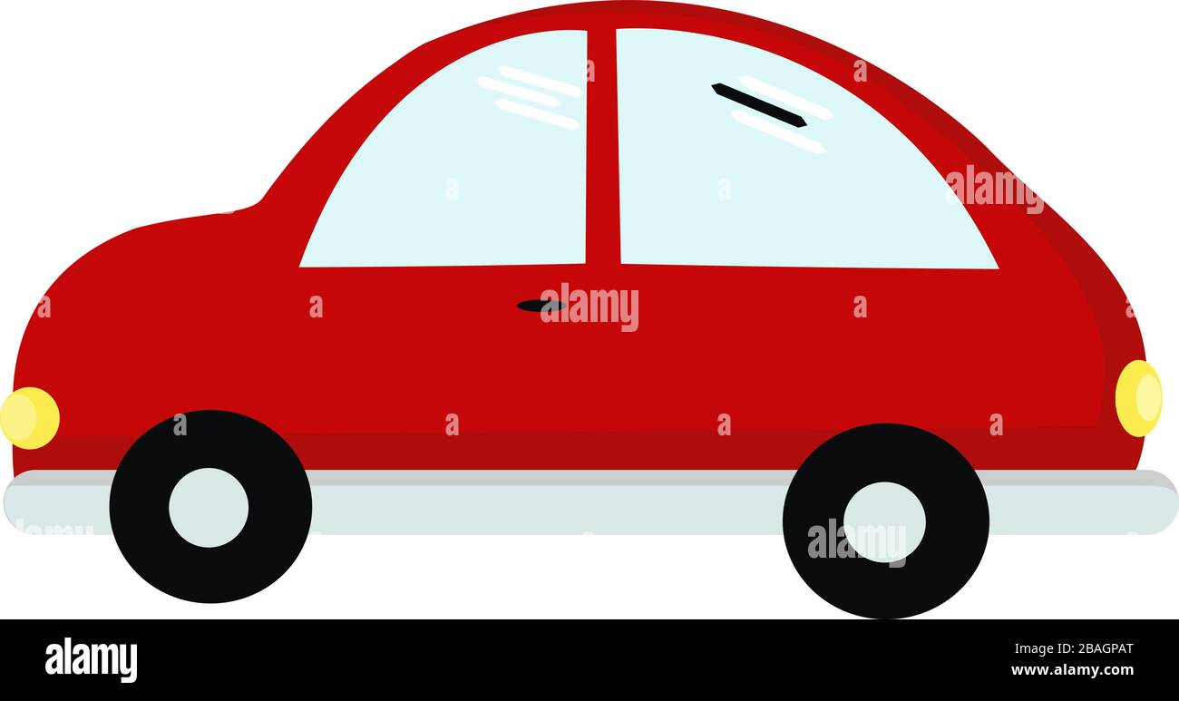 Red car, illustration, vector on white background Stock Vector Image ...