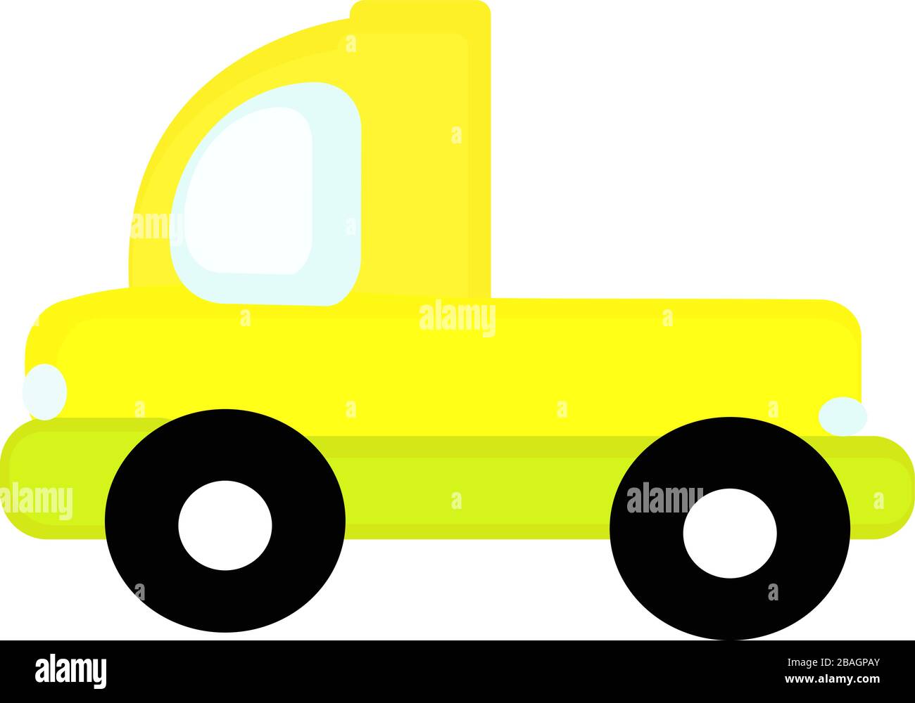 Yellow car, illustration, vector on white background Stock Vector Image ...
