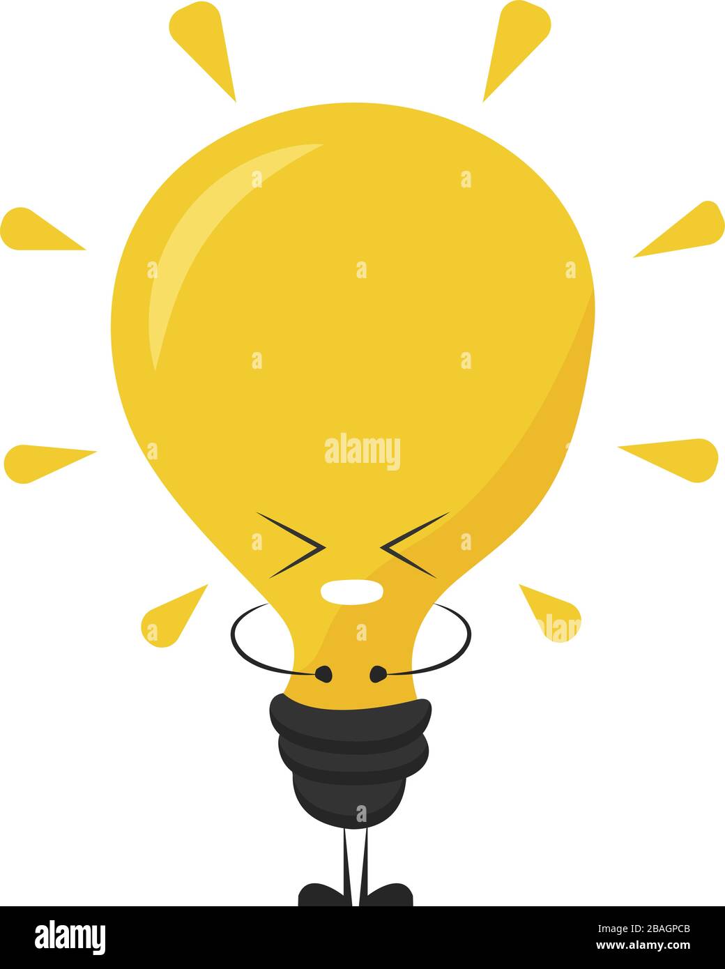 Yellow bulb, illustration, vector on white background Stock Vector ...