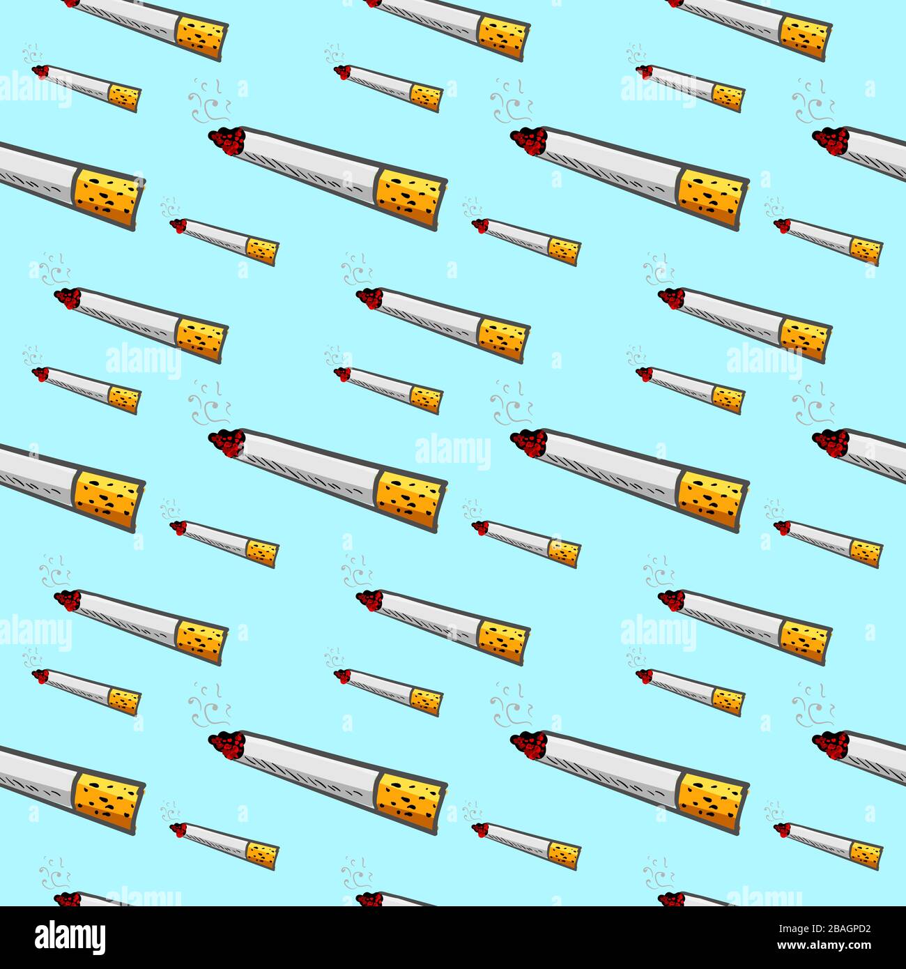 Cigarette pattern, illustration, vector on white background Stock ...