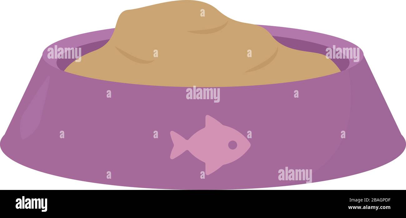 Dog food, illustration, vector on white background Stock Vector Image ...