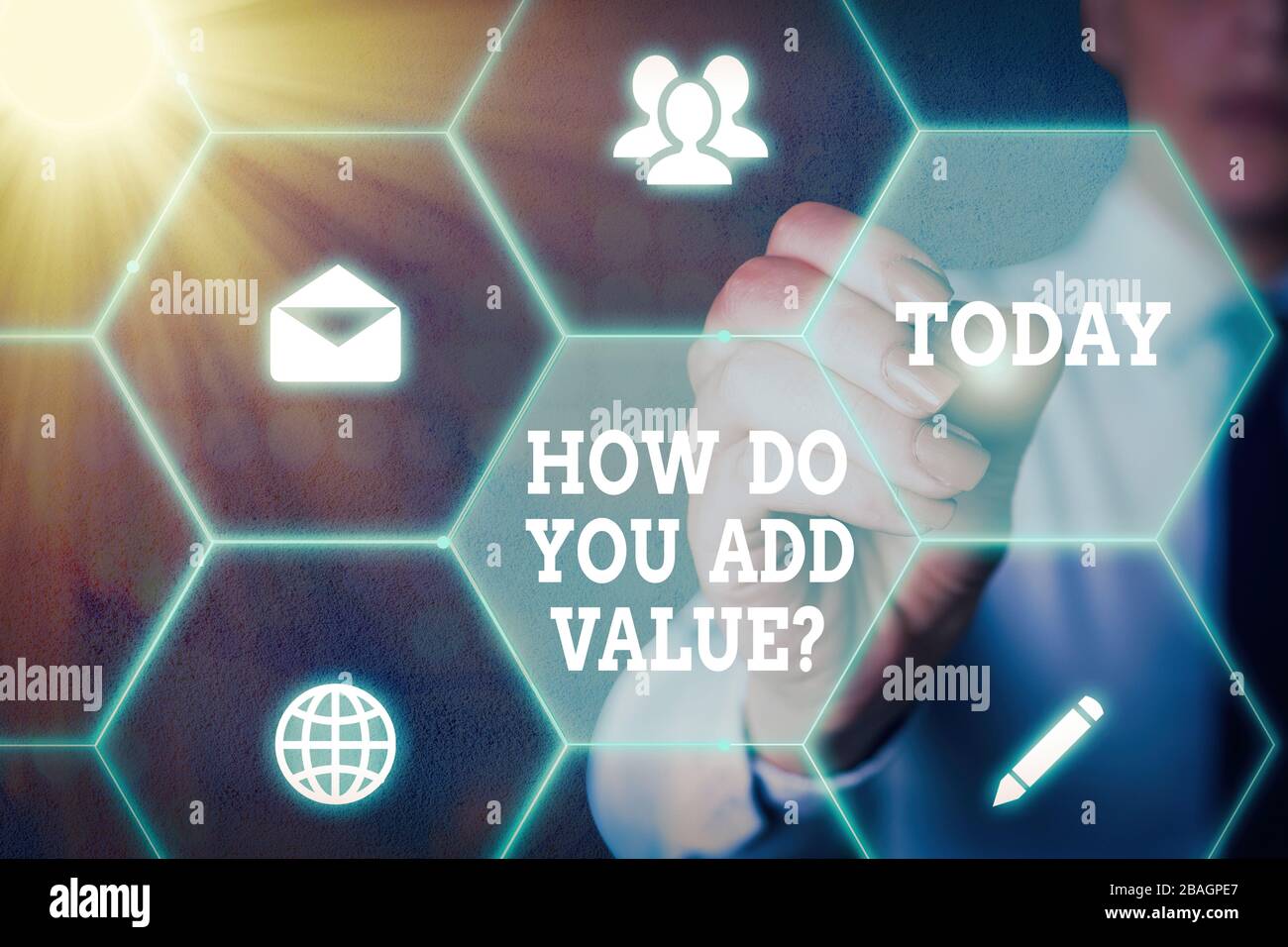 Text sign showing How Do You Add Value Question. Business photo text ...