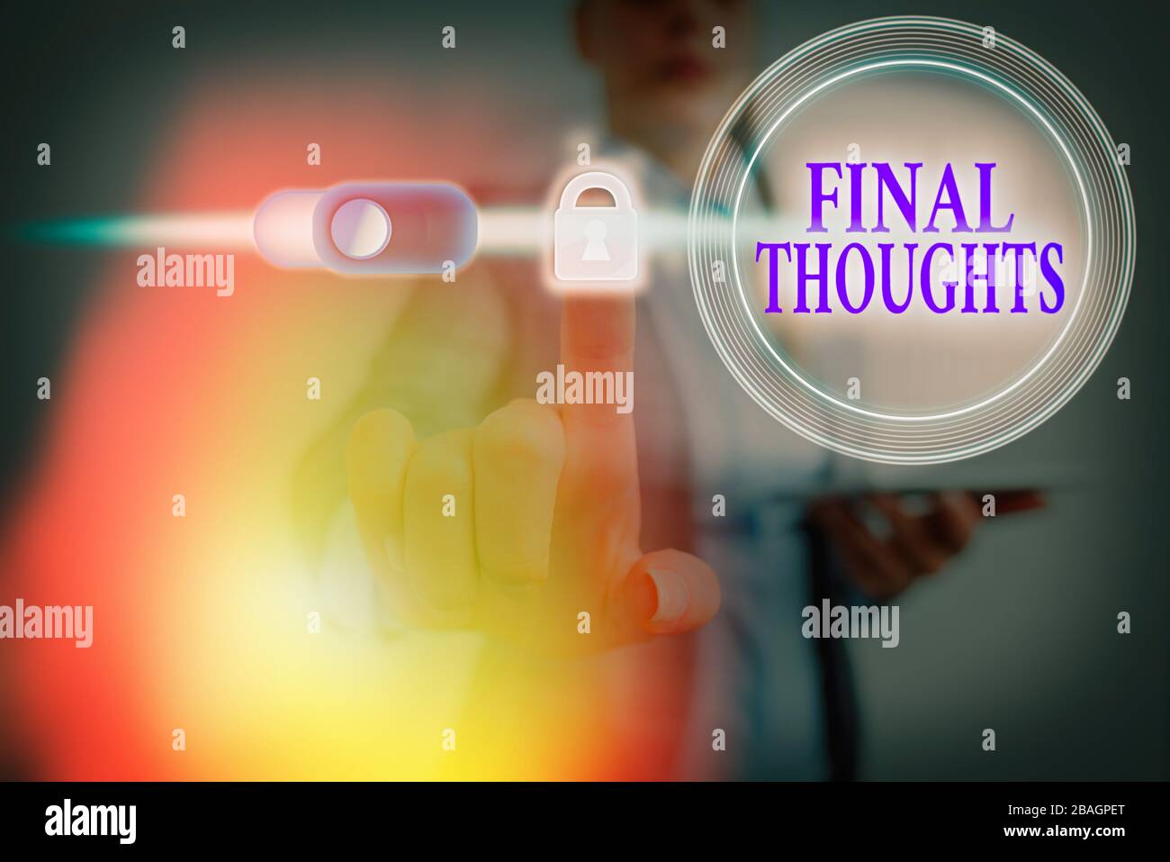 Handwriting text Final Thoughts. Conceptual photo the conclusion or ...