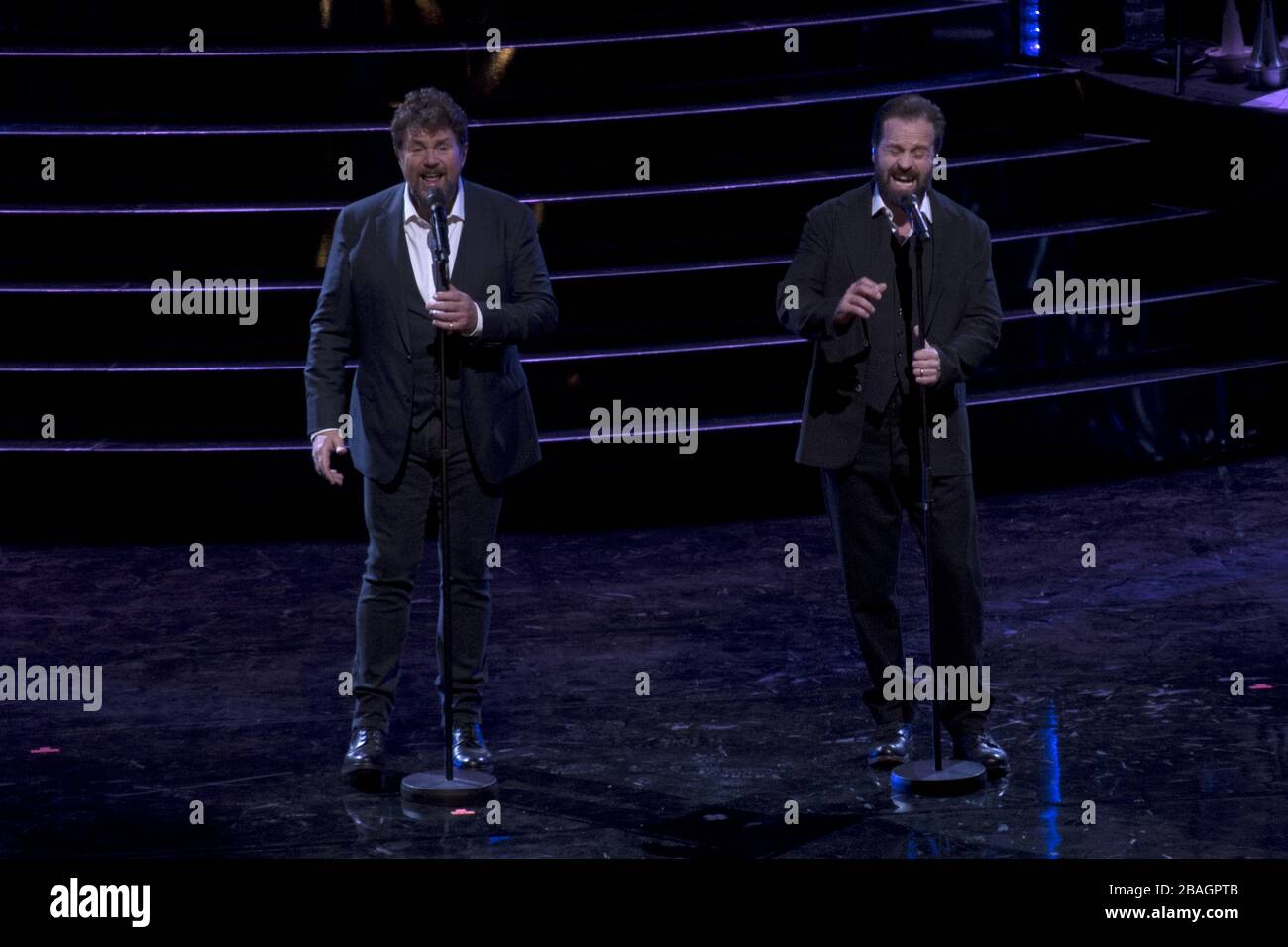 Michael Ball and Alfie Boe performing at First Direct Arena in Leeds on February 25, 2020 on the ...