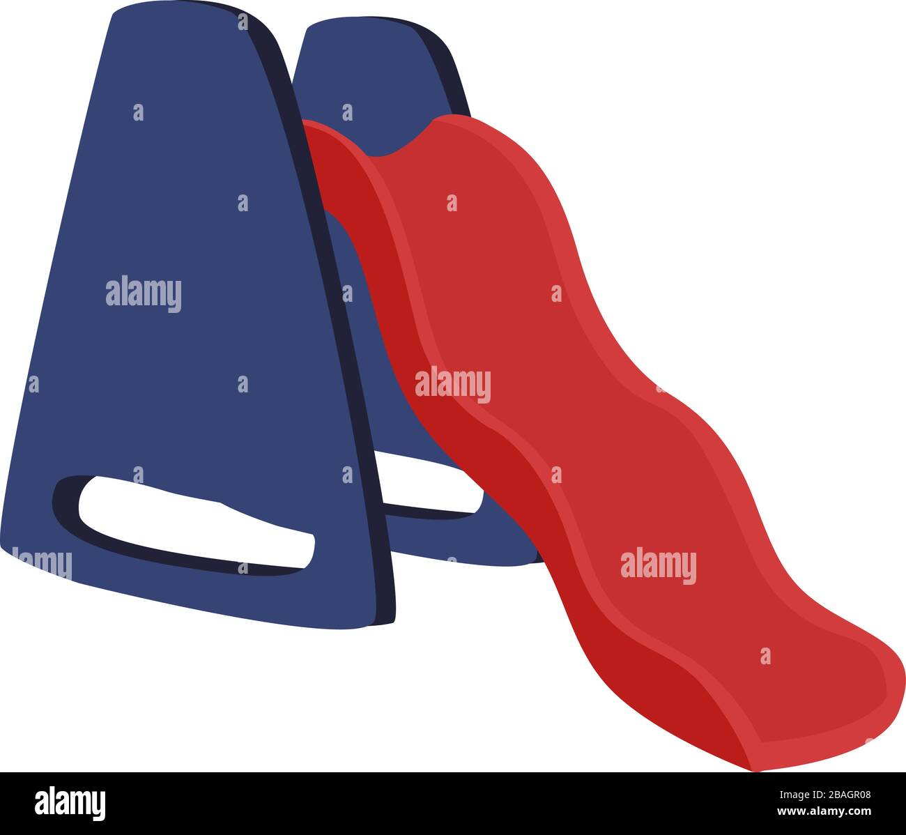 Children slide, illustration, vector on white background Stock Vector ...