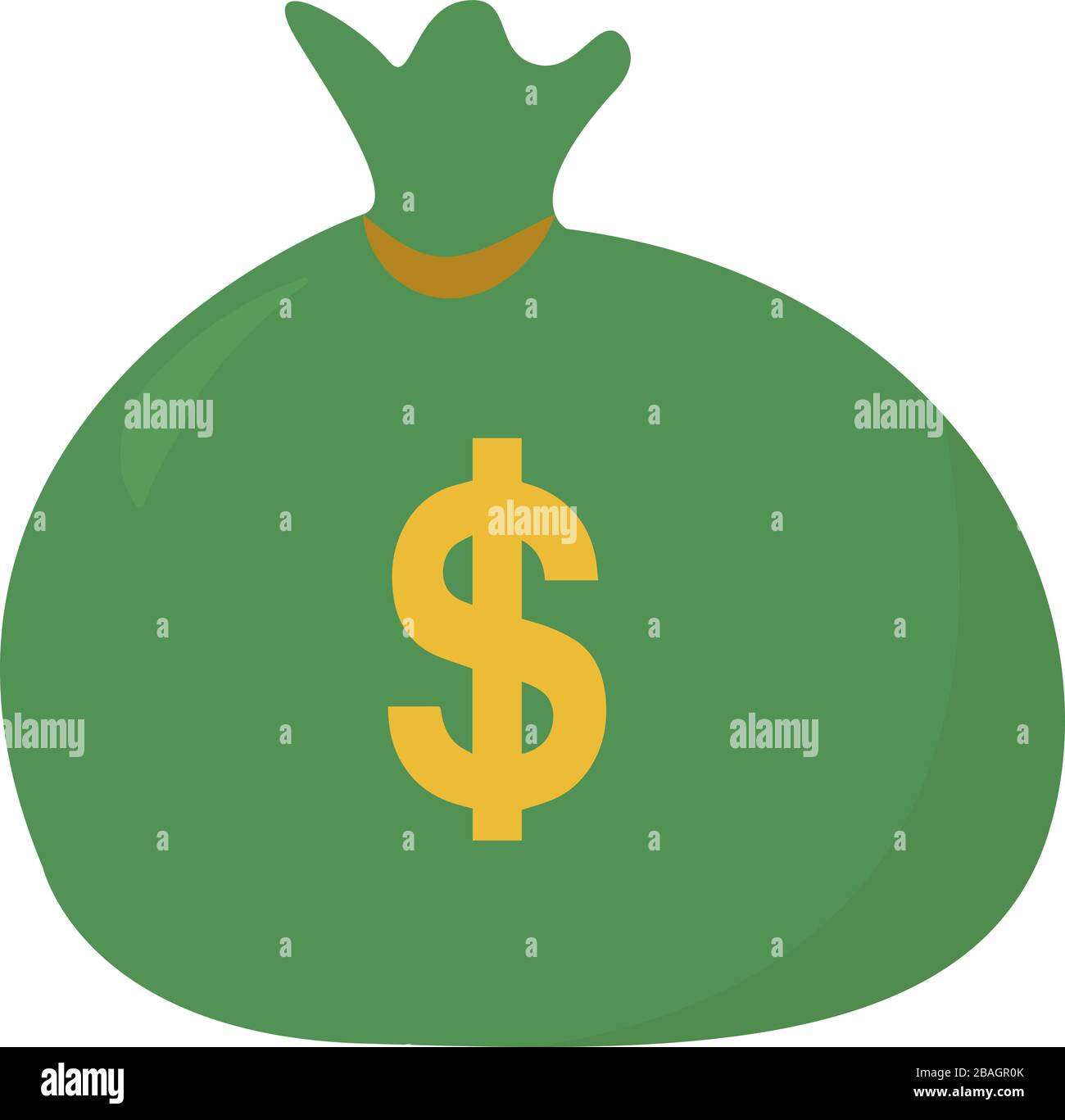 Coin bag, illustration, vector on white background Stock Vector Image ...