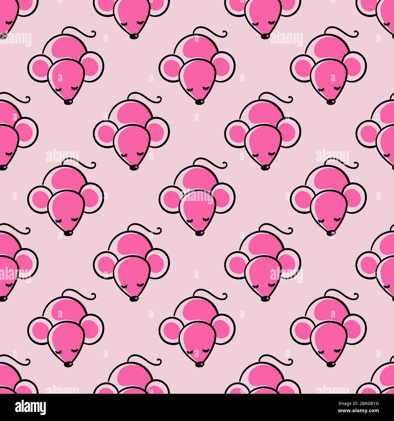 Simple black white mouse cartoon hi-res stock photography and images ...