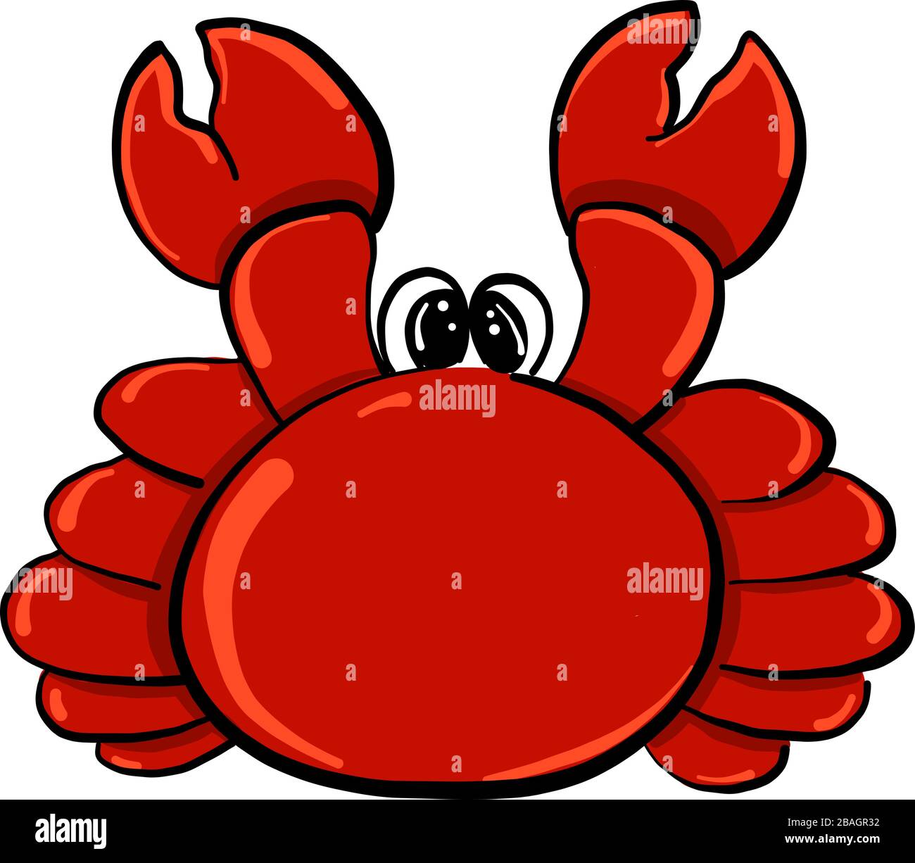 Red crab, illustration, vector on white background Stock Vector Image ...