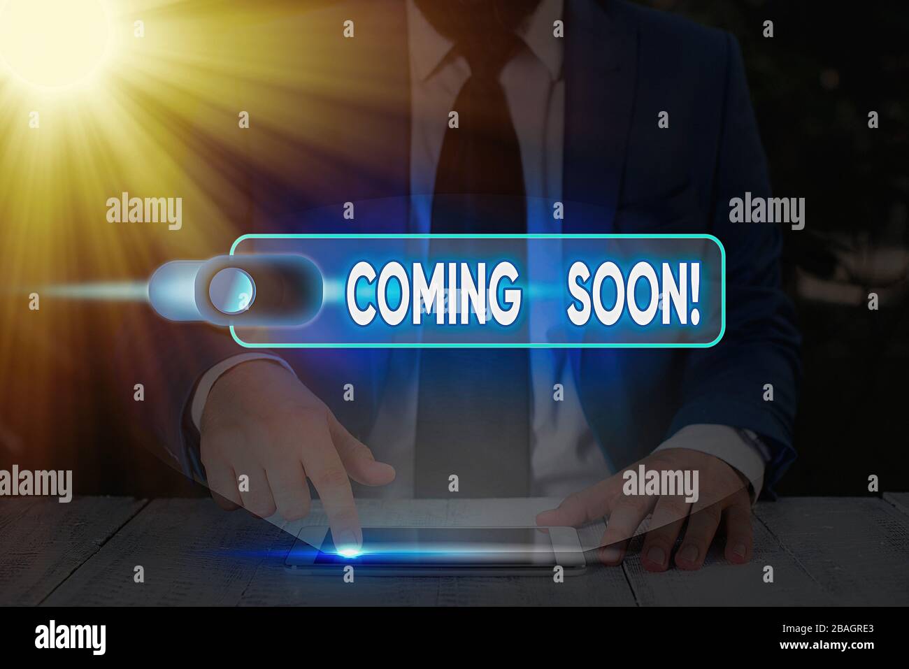 Handwriting text writing Coming Soon. Conceptual photo event or action ...