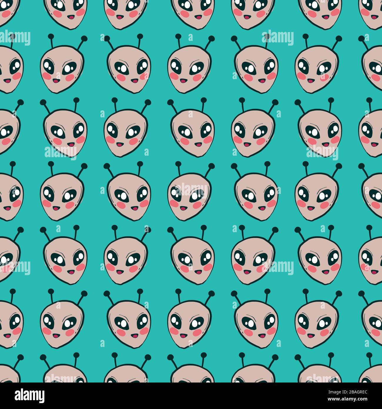 Alien pattern, illustration, vector on white background Stock Vector ...