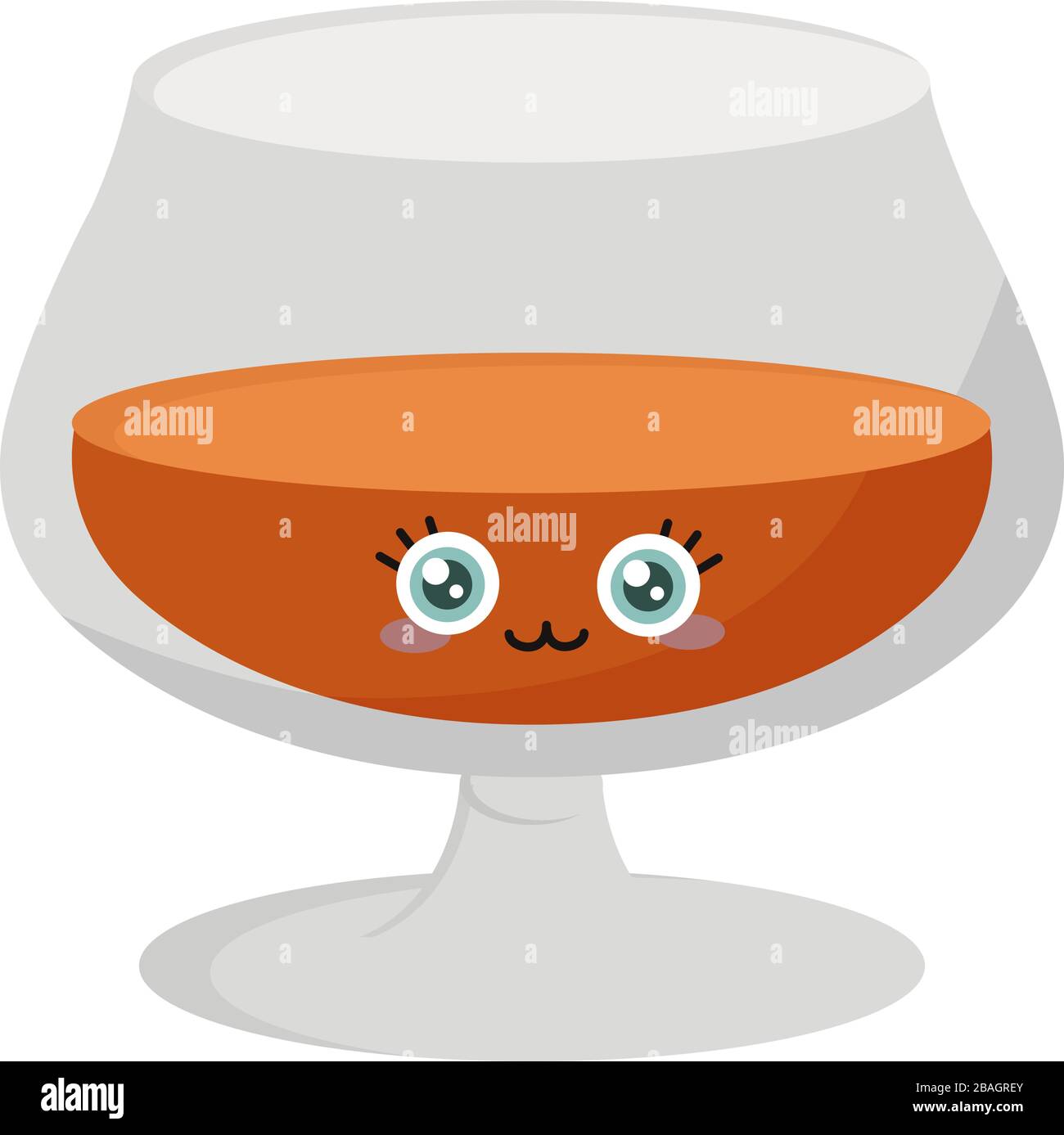 Cognac in glass, illustration, vector on white background Stock Vector Image & Art - Alamy