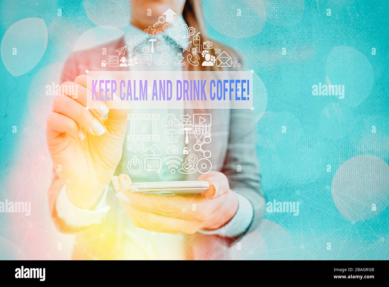 Word writing text Keep Calm And Drink Coffee. Business photo showcasing encourage to enjoy ...