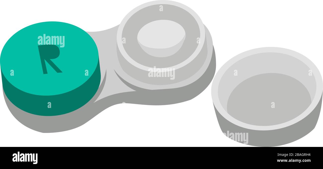 Contact lenses, illustration, vector on white background Stock Vector ...