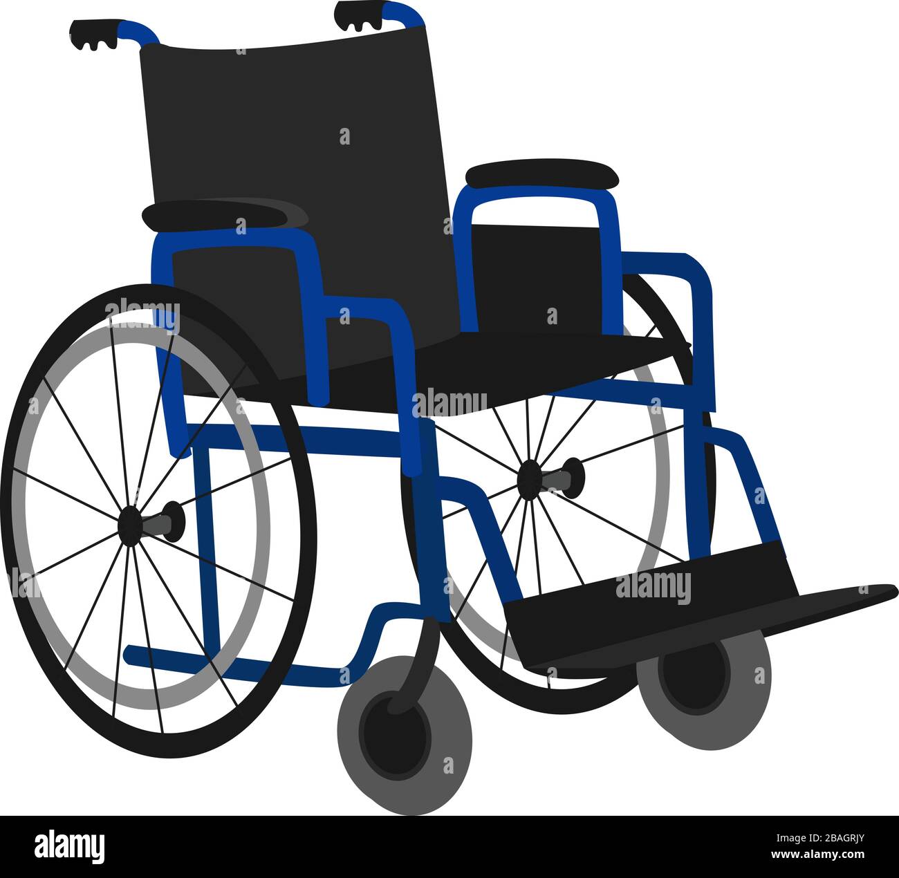 Disabled carriage, illustration, vector on white background Stock ...
