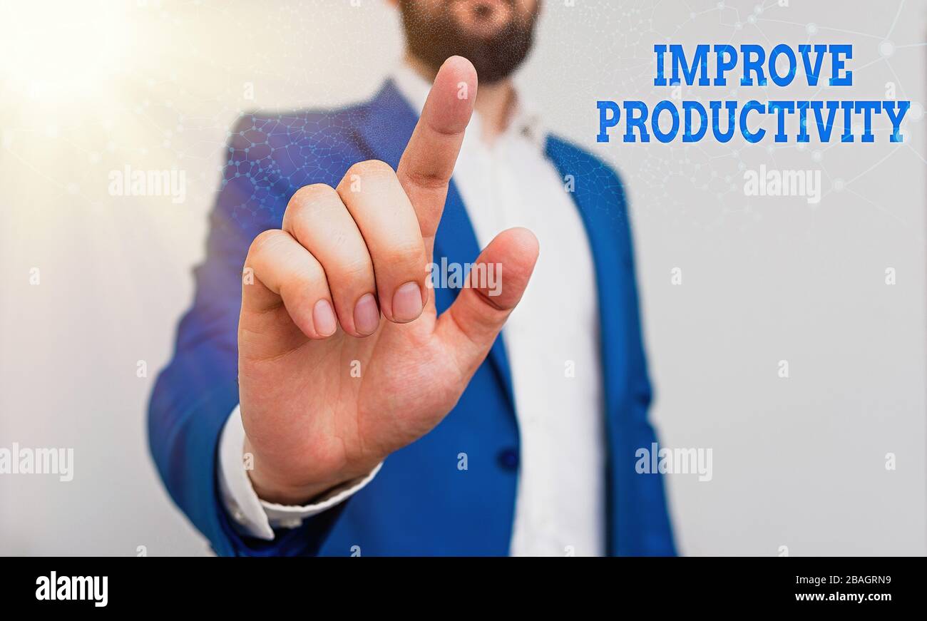Writing note showing Improve Productivity. Business concept for to ...