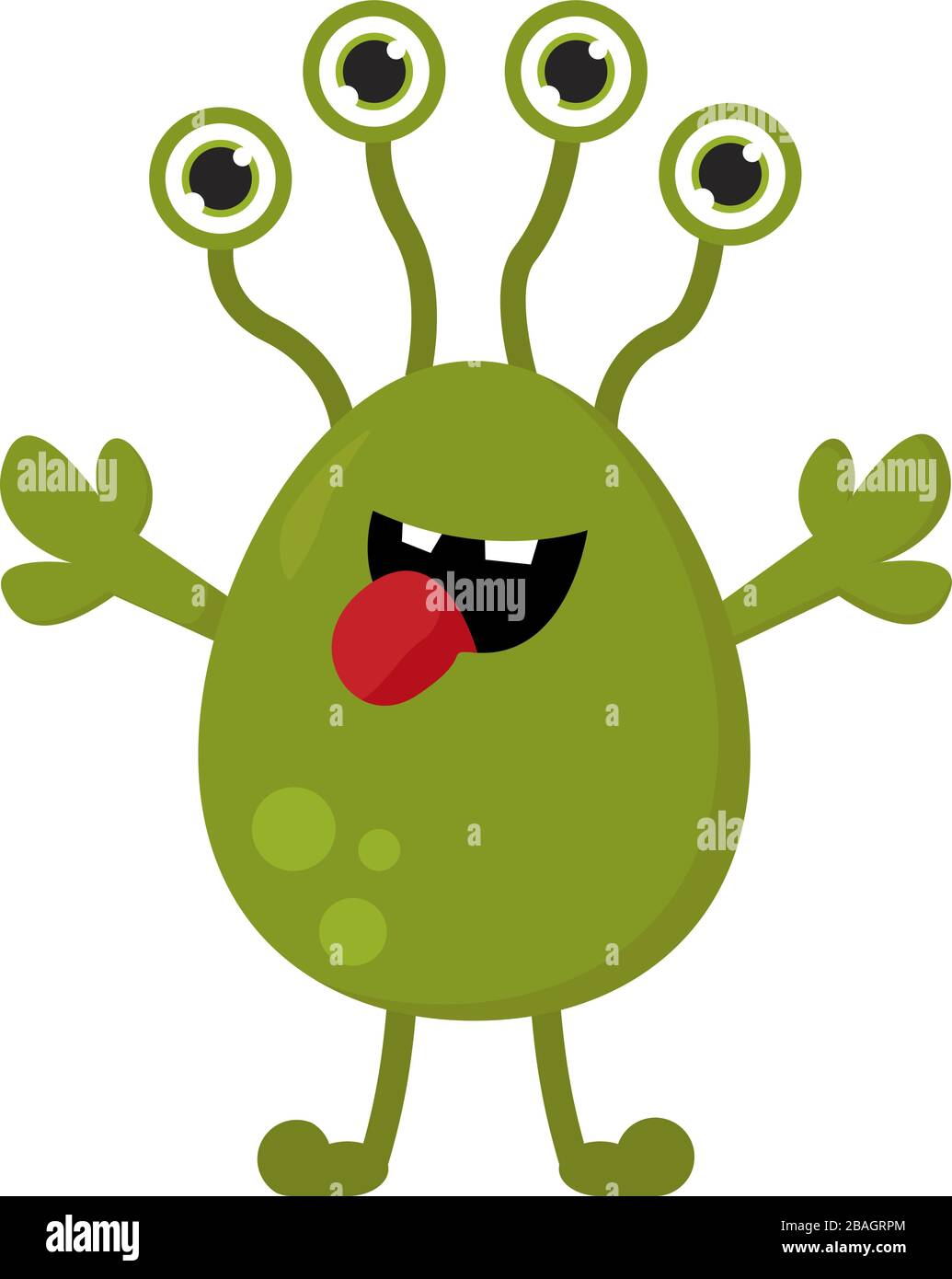 Crazy monster, illustration, vector on white background Stock Vector ...
