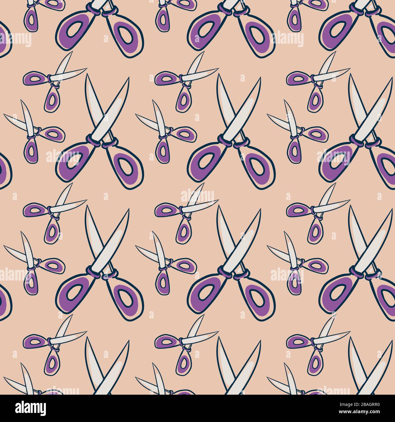 Scissors pattern, illustration, vector on white background Stock Vector ...