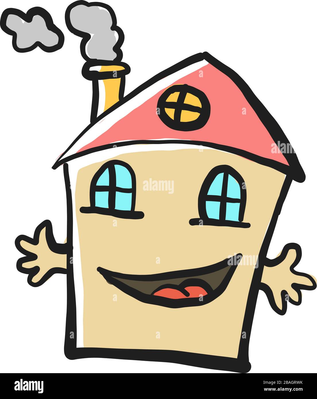 Happy house Stock Vector Images - Alamy