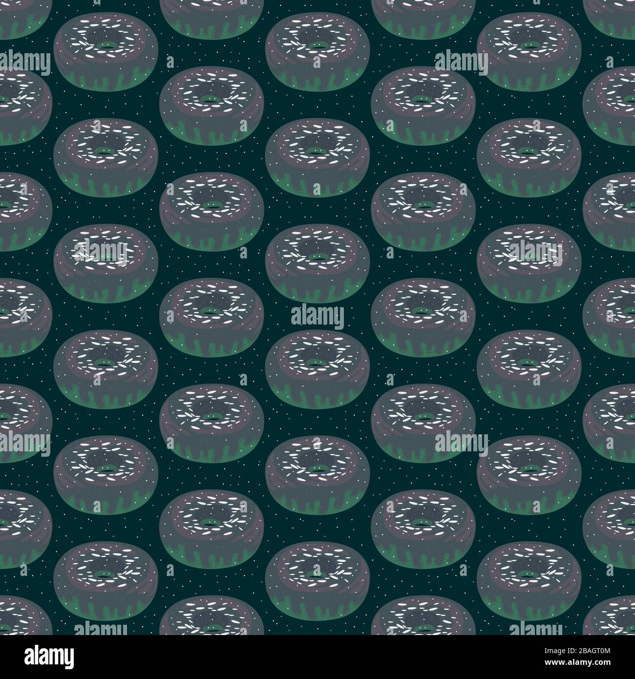 Donuts pattern, illustration, vector on white background Stock Vector ...