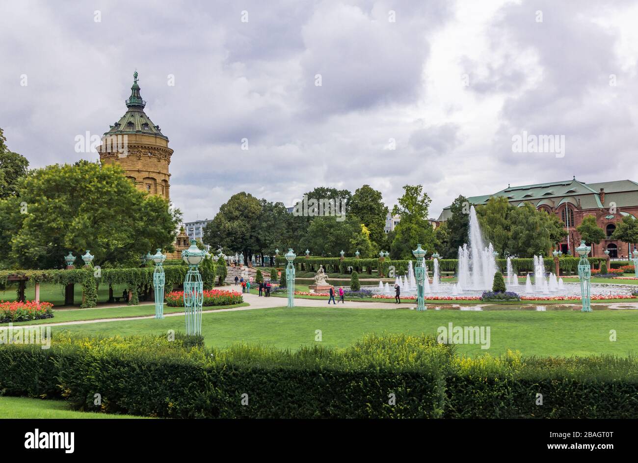 water tower square in Mannheim Stock Photo - Alamy
