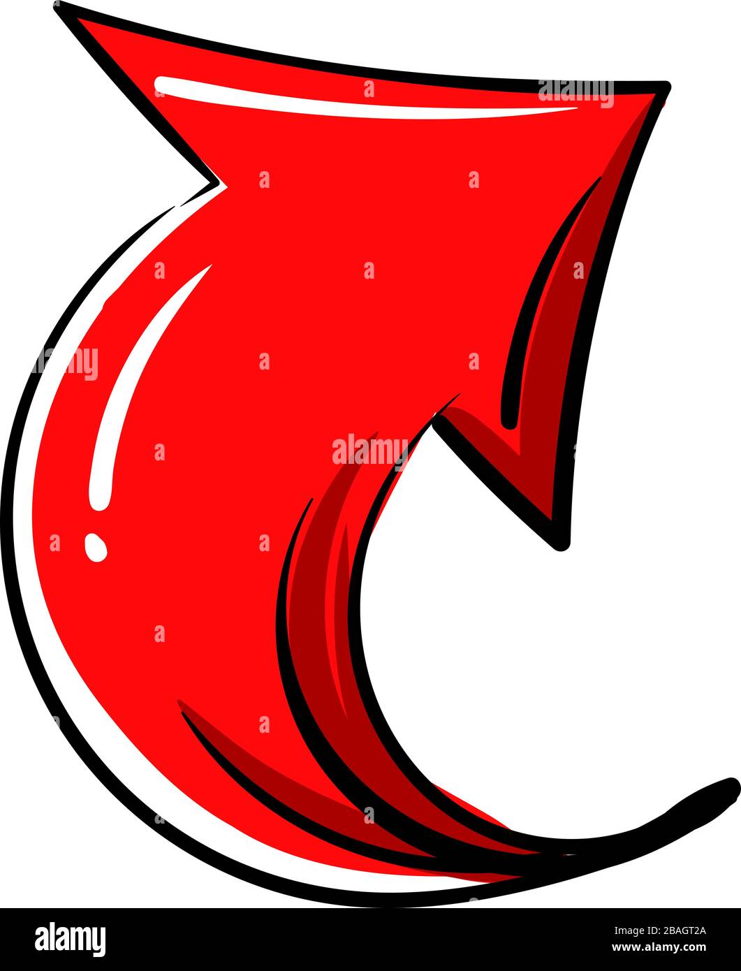 Red arrow icon on white Stock Vector Images - Alamy