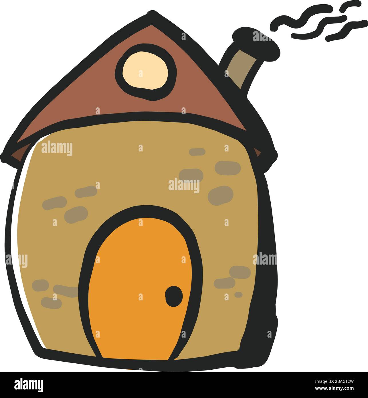 Fat house, illustration, vector on white background Stock Vector Image ...