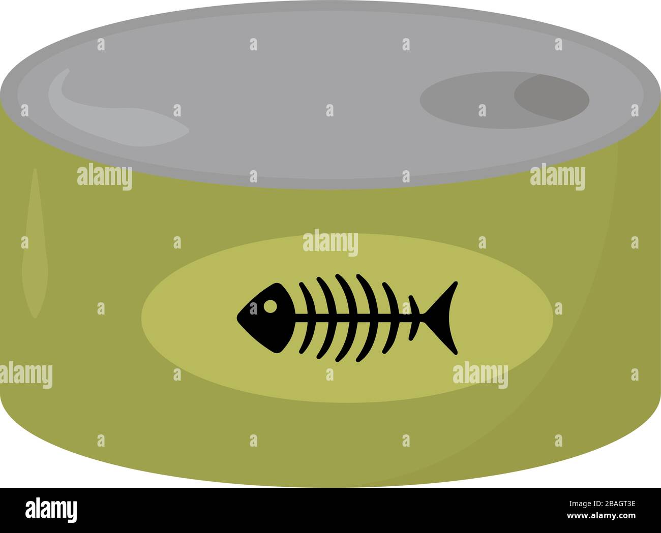 Fish can, illustration, vector on white background Stock Vector Image ...