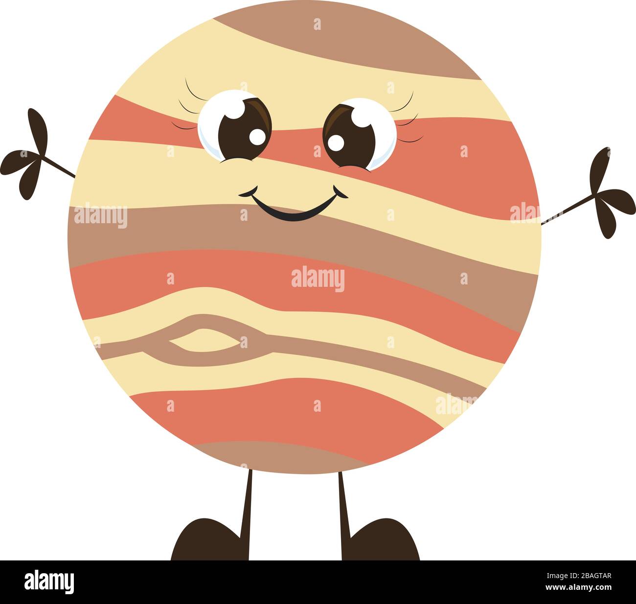 Jupiter planet, illustration, vector on white background Stock Vector ...