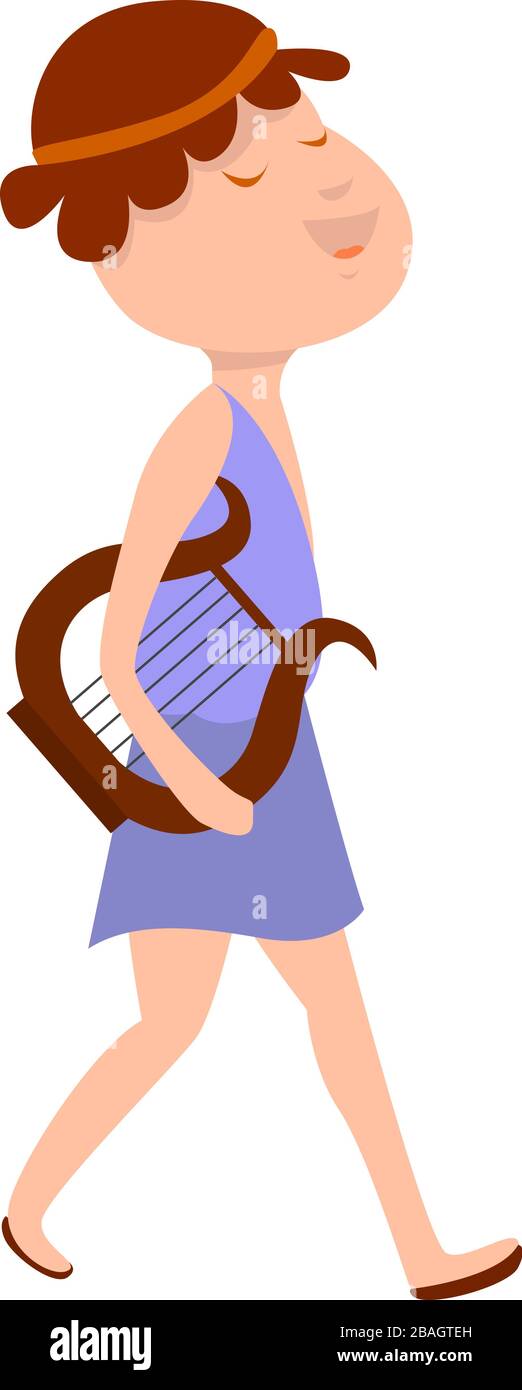 Greek boy, illustration, vector on white background Stock Vector Image ...