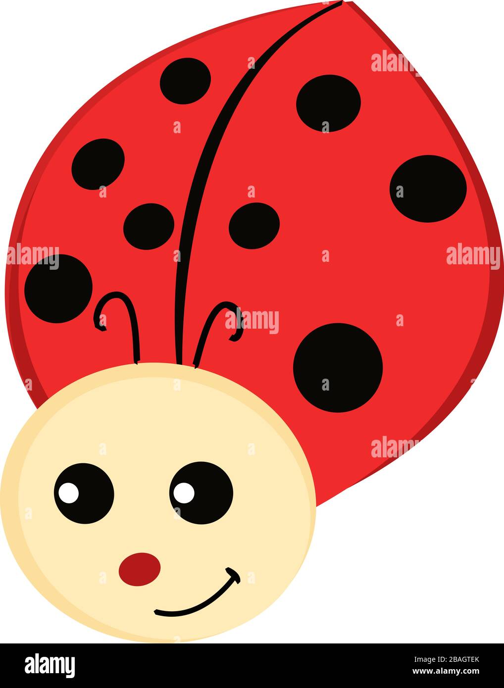 Cute ladybug, illustration, vector on white background Stock Vector ...