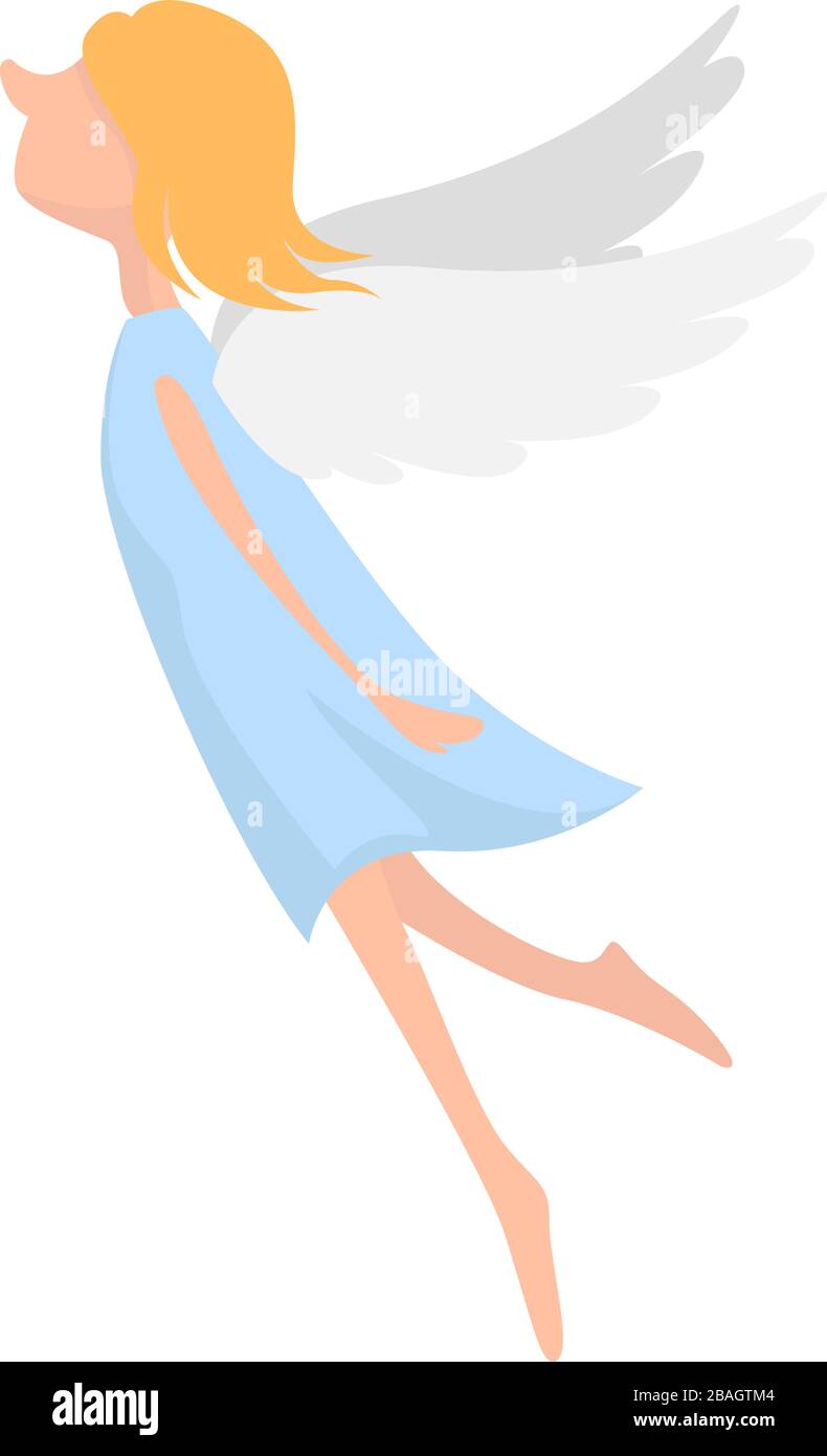 Little angel, illustration, vector on white background Stock Vector ...