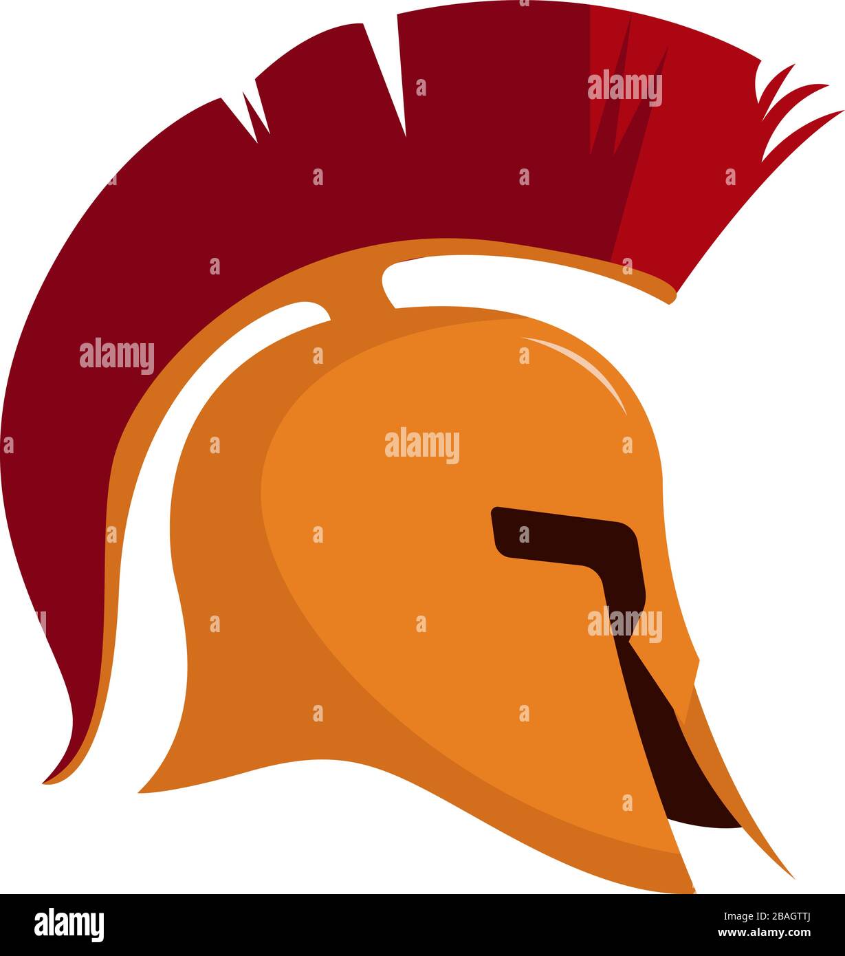 Greek helmet, illustration, vector on white background Stock Vector ...