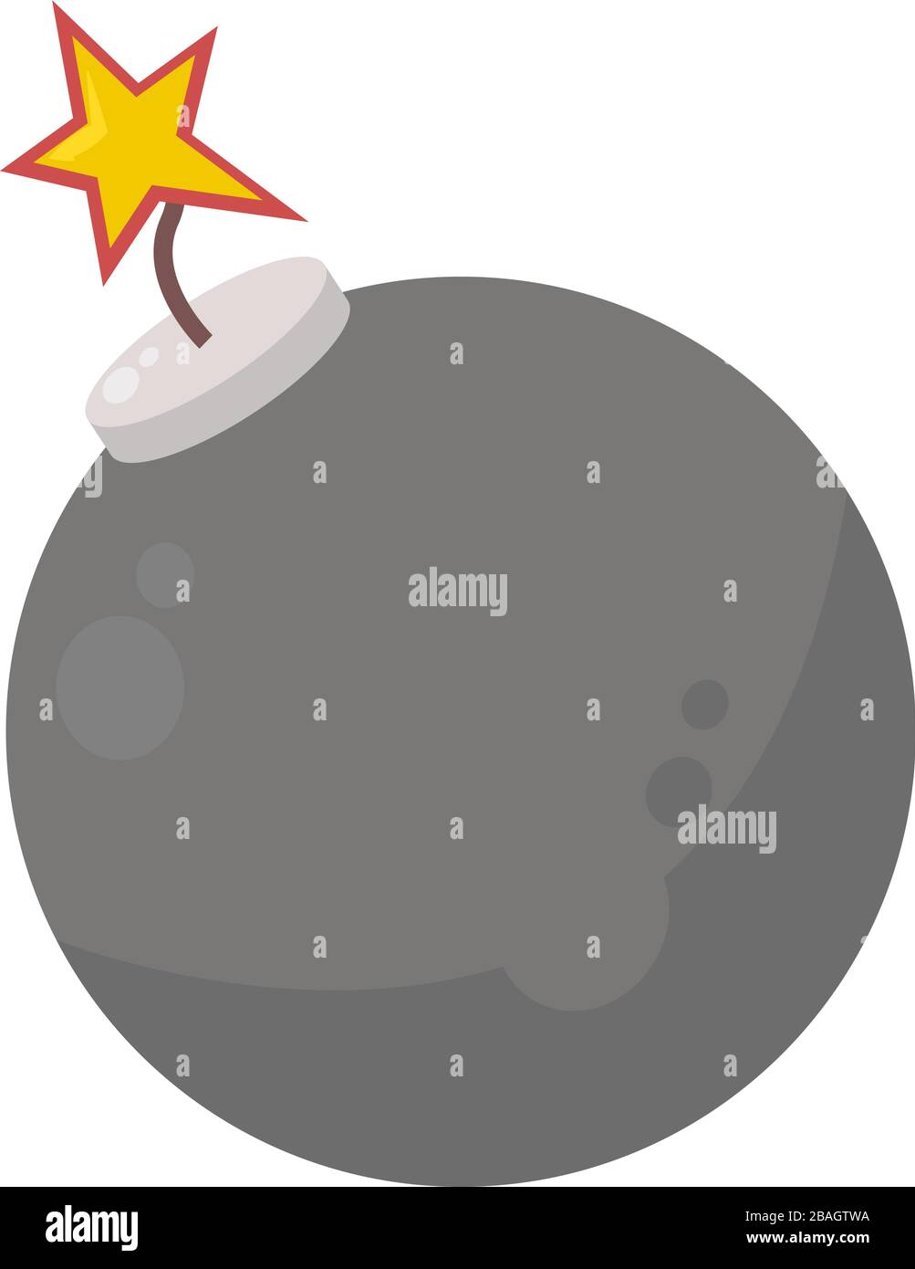 Grey grenade, illustration, vector on white background Stock Vector ...