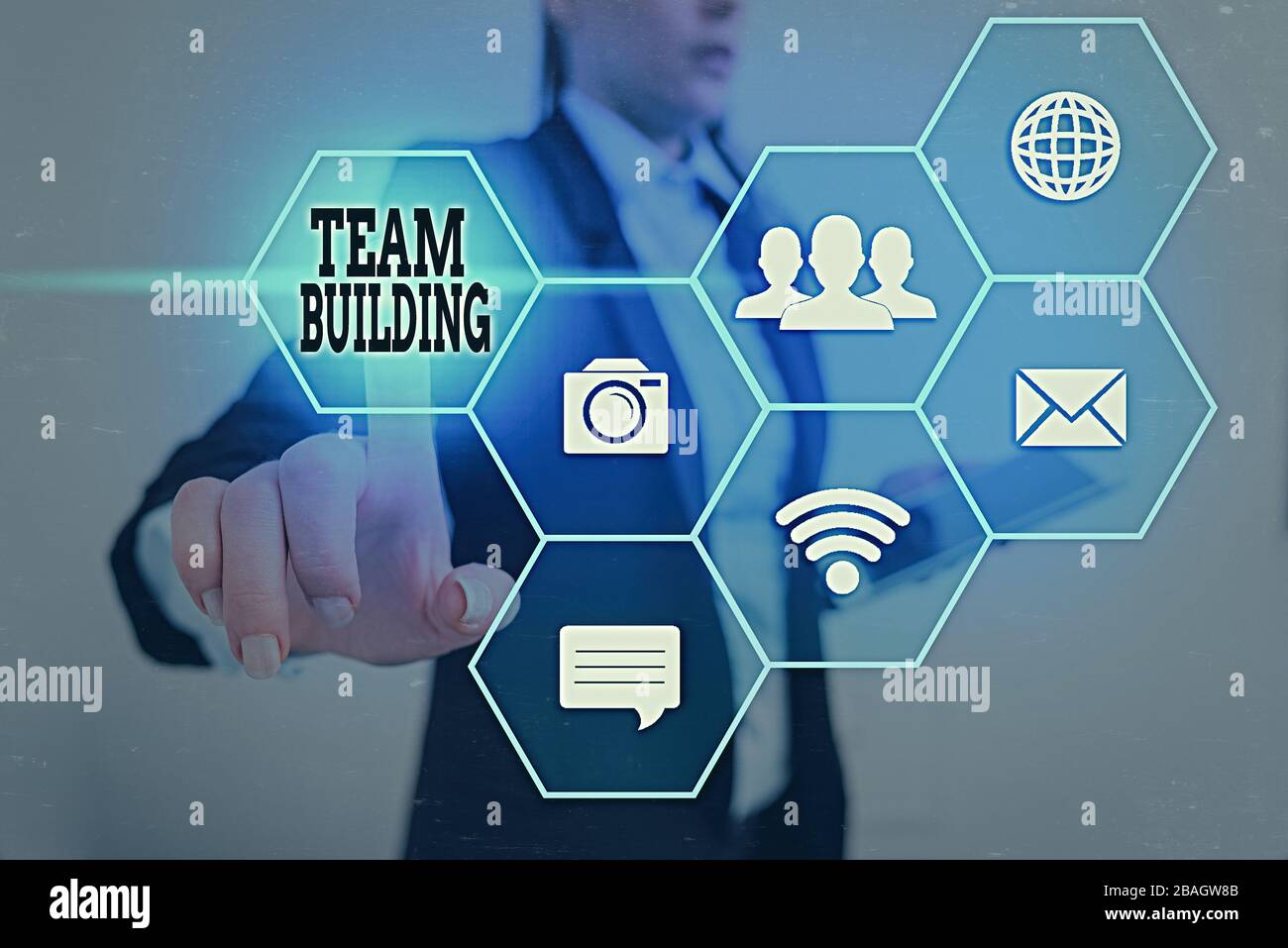 Writing note showing Team Building. Business concept for various types ...