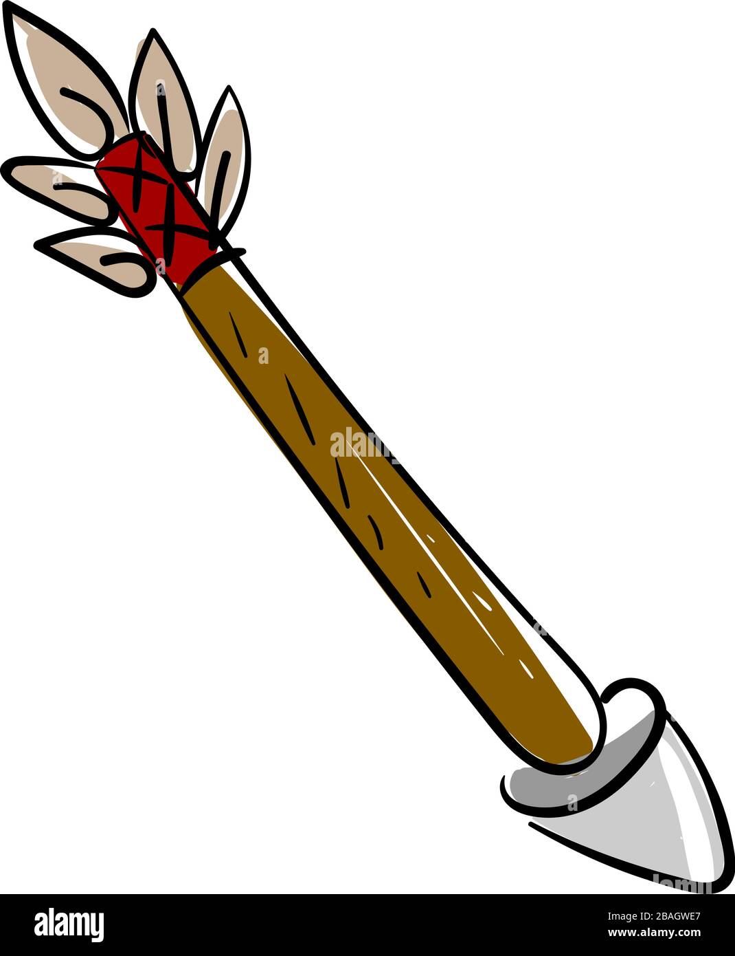 Old arrow, illustration, vector on white background Stock Vector Image ...