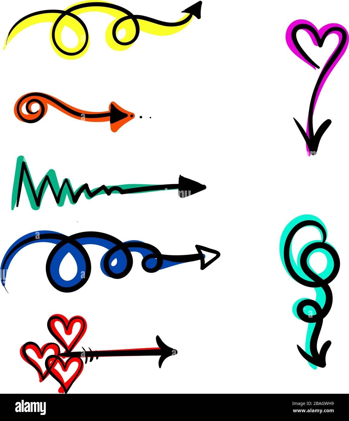 Arrows illustration Cut Out Stock Images & Pictures - Alamy